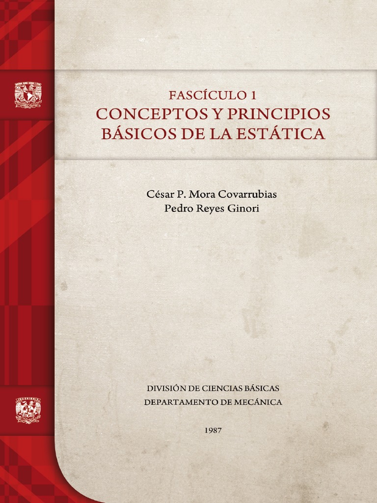 Conceptos y Principios Básicos de La Estática. Fasciculo 1 | PDF | Peso | Fuerza