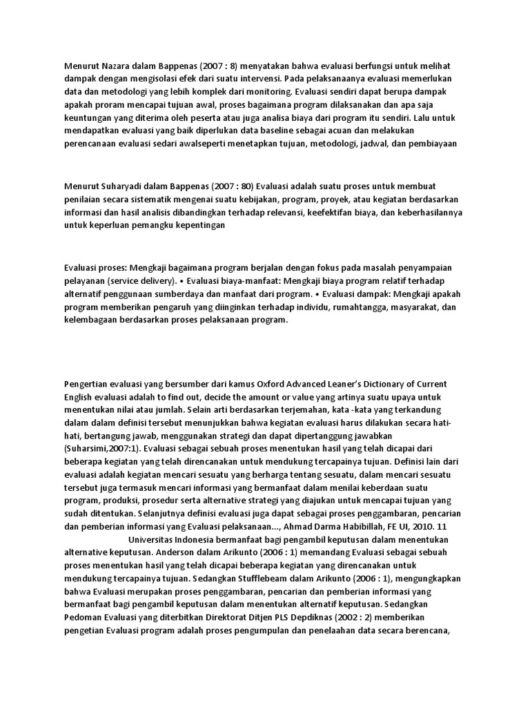 Kumpulan Teori Evaluasi | PDF