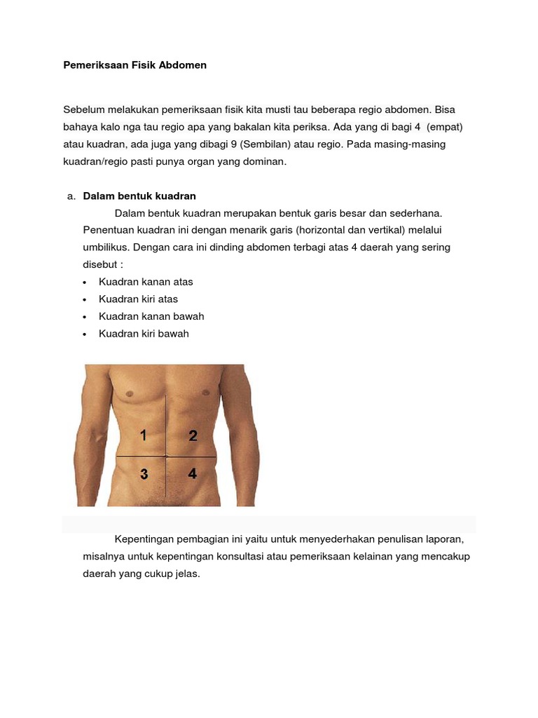 Pemeriksaan Fisik Abdomen | PDF