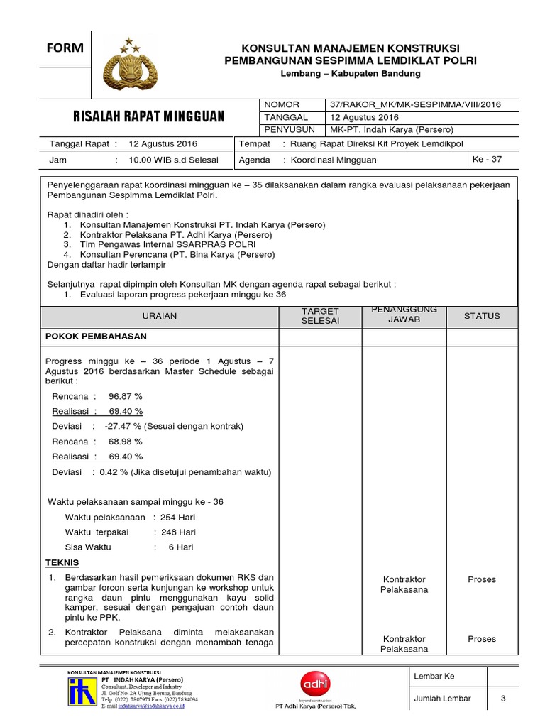 Contoh Risalah | PDF