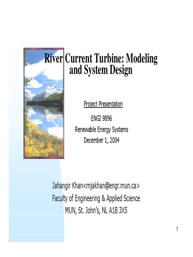 River Turbine Design & Analysis | PDF | Turbine | River