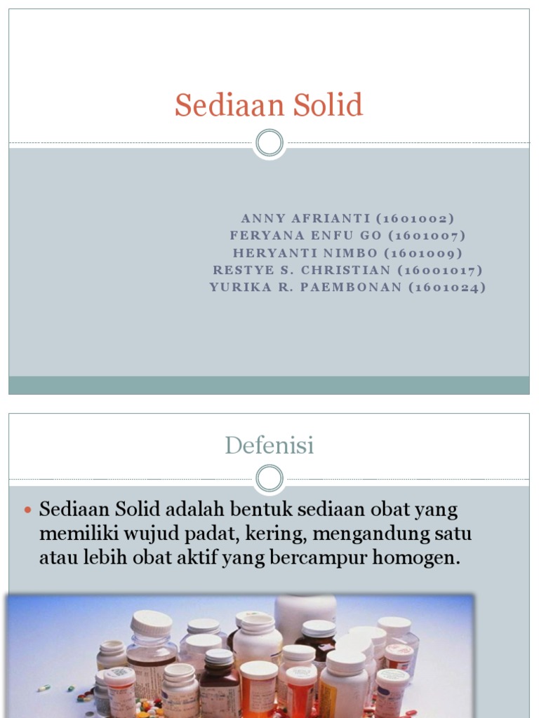 Sediaan Solid