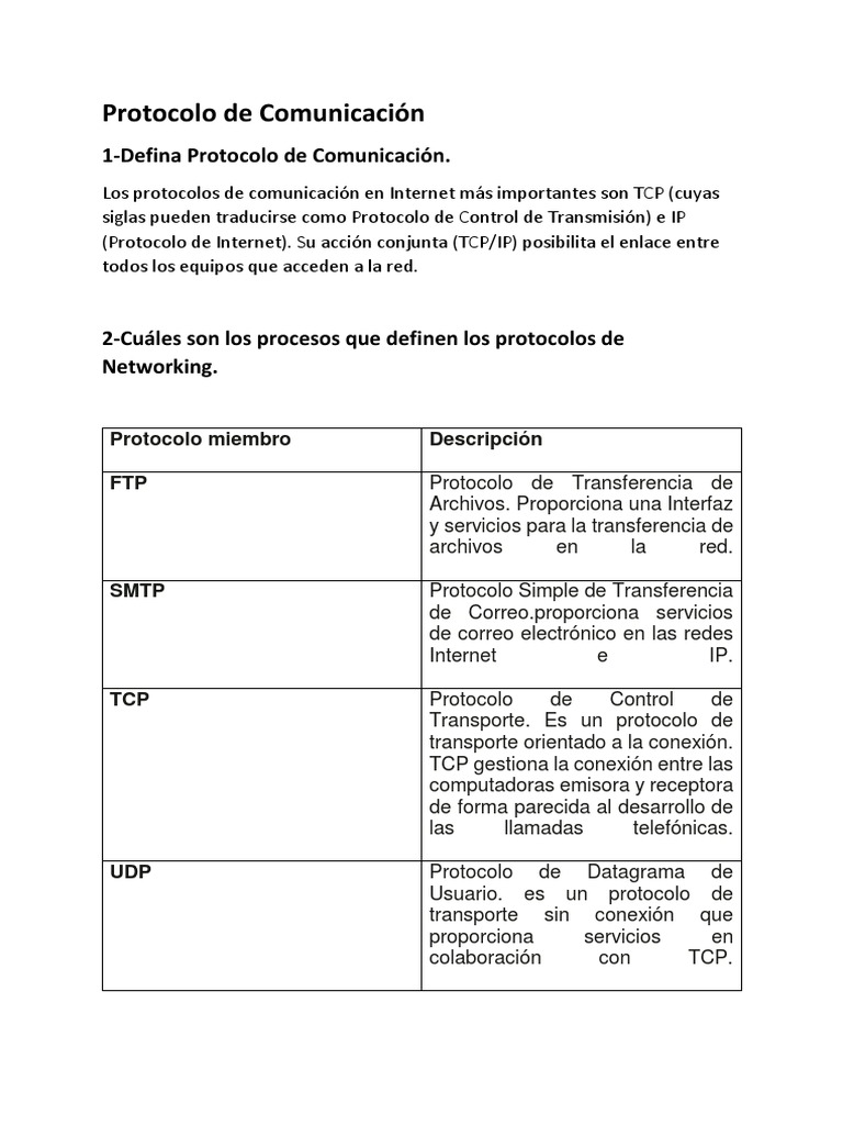 Protocolo de Comunicacion | PDF | Protocolos de internet | Modelo osi
