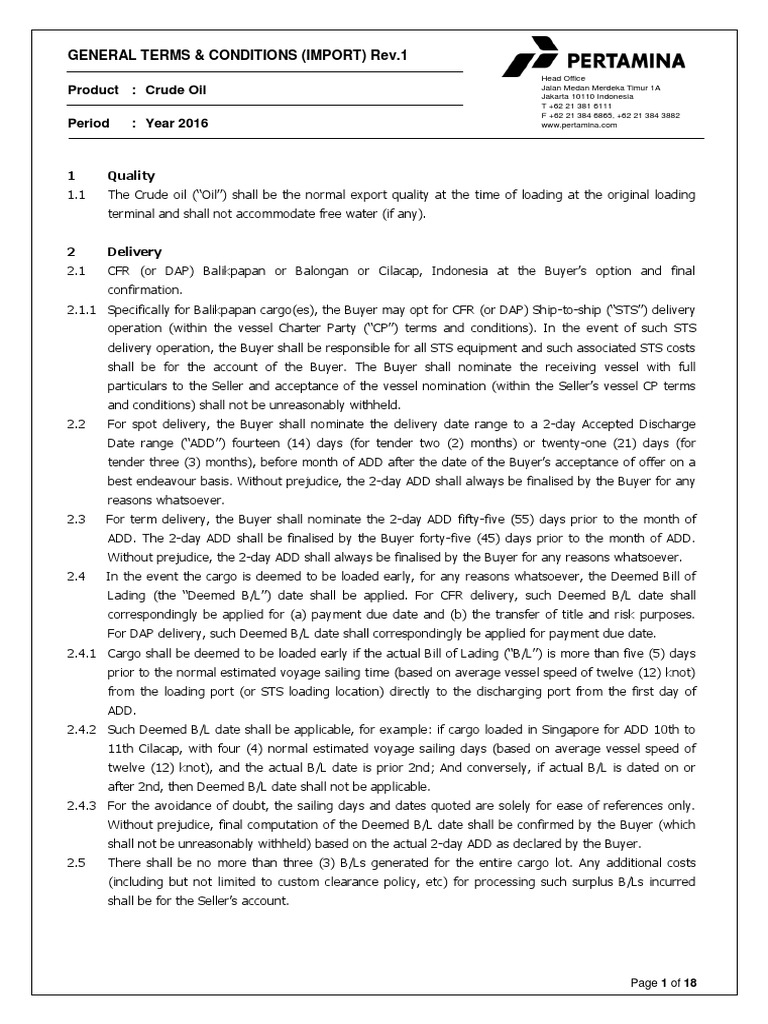 Pertamina GTC Oil | PDF | Payments | Invoice