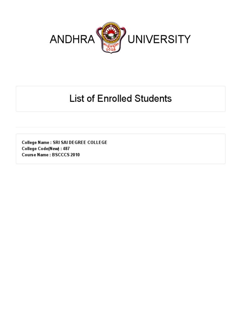 Course Wise Student List | PDF | Leisure