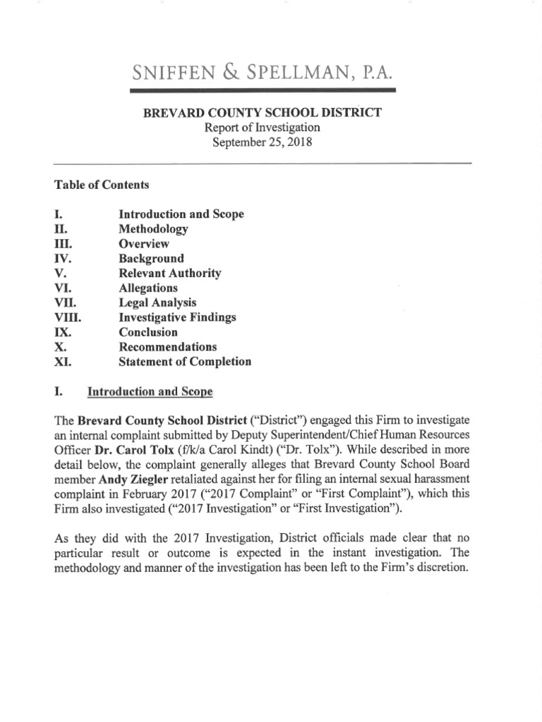 Investigative Report: Results From Retaliation Allegations Against Andy ...