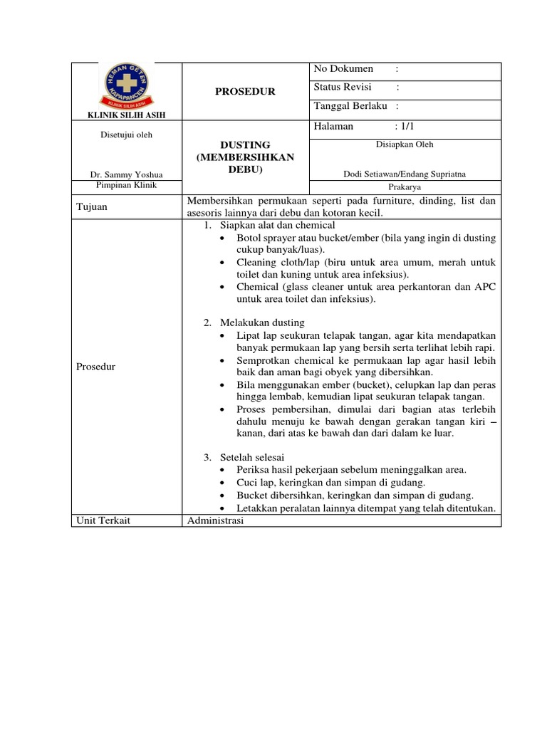 SOP Cleaning Service | PDF