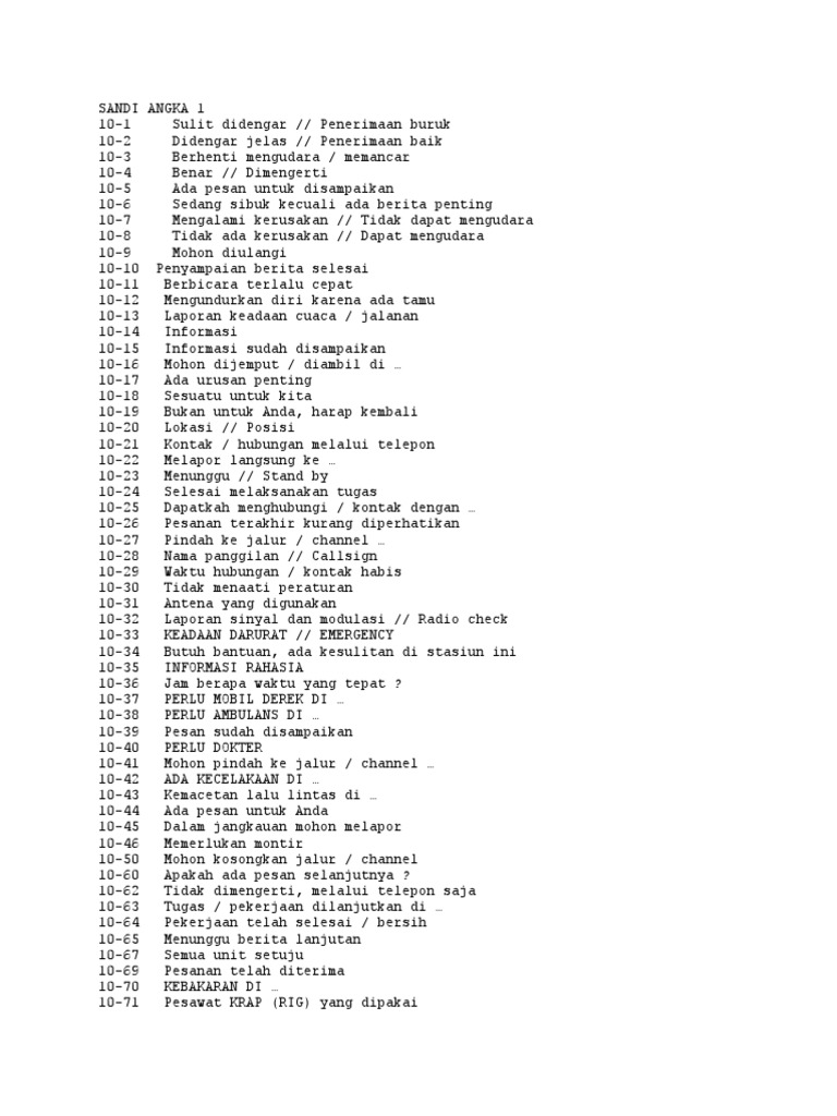 Sandi Angka 1 | PDF