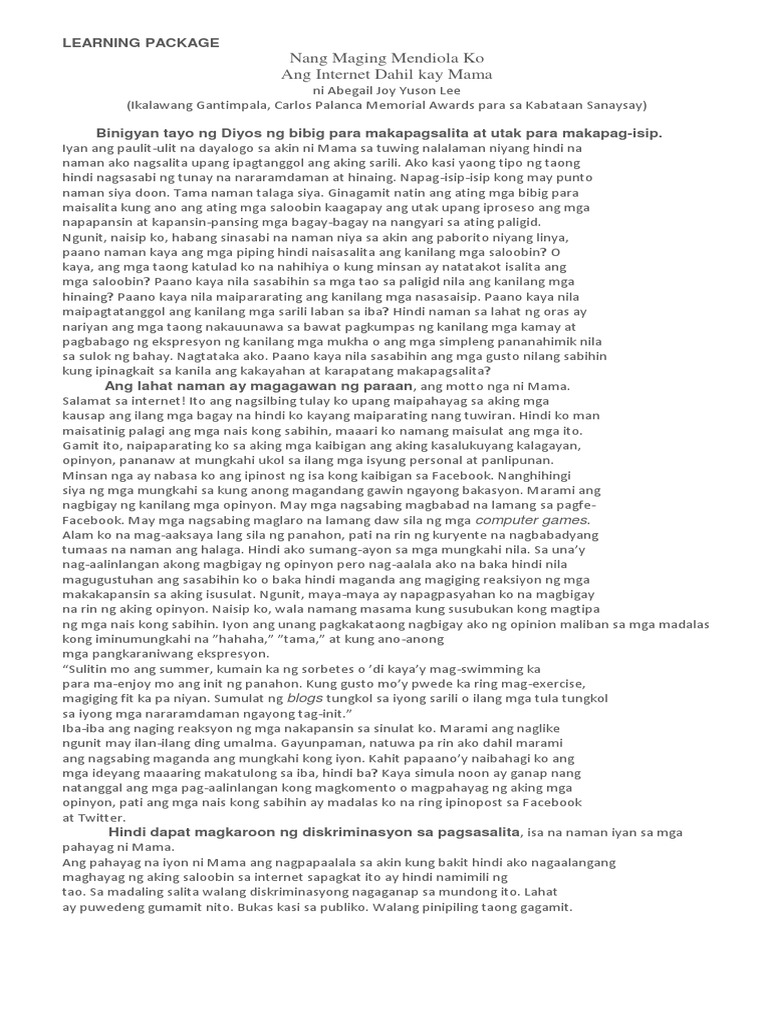 Sandaang Damit | PDF