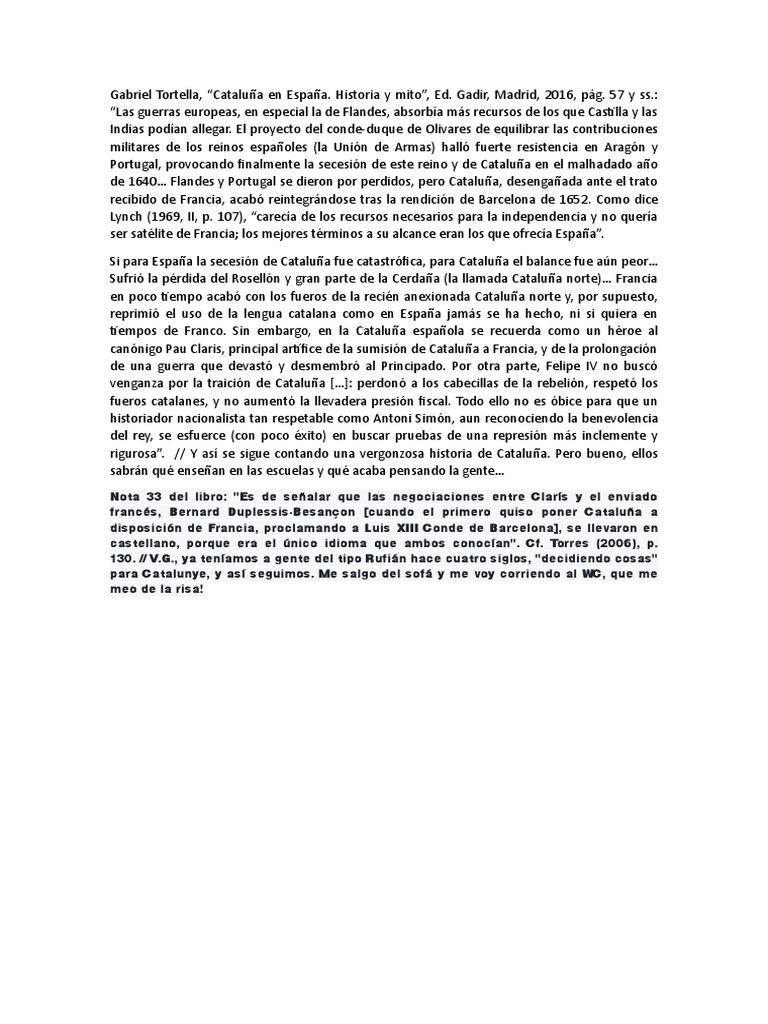 Gabriel Tortella, 1640 | PDF | Cataluña | España