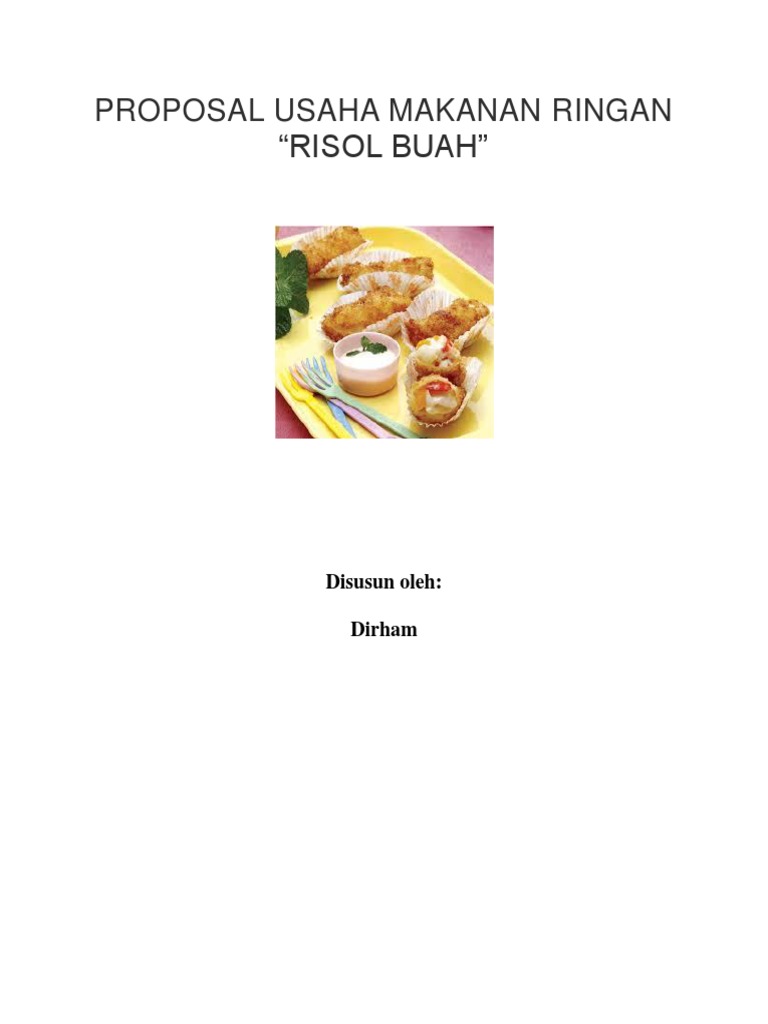 Proposal Usaha Makanan Ringan | PDF