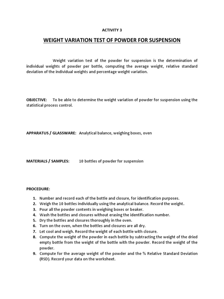 ACTIVITY-3 (1) WT Variation | PDF