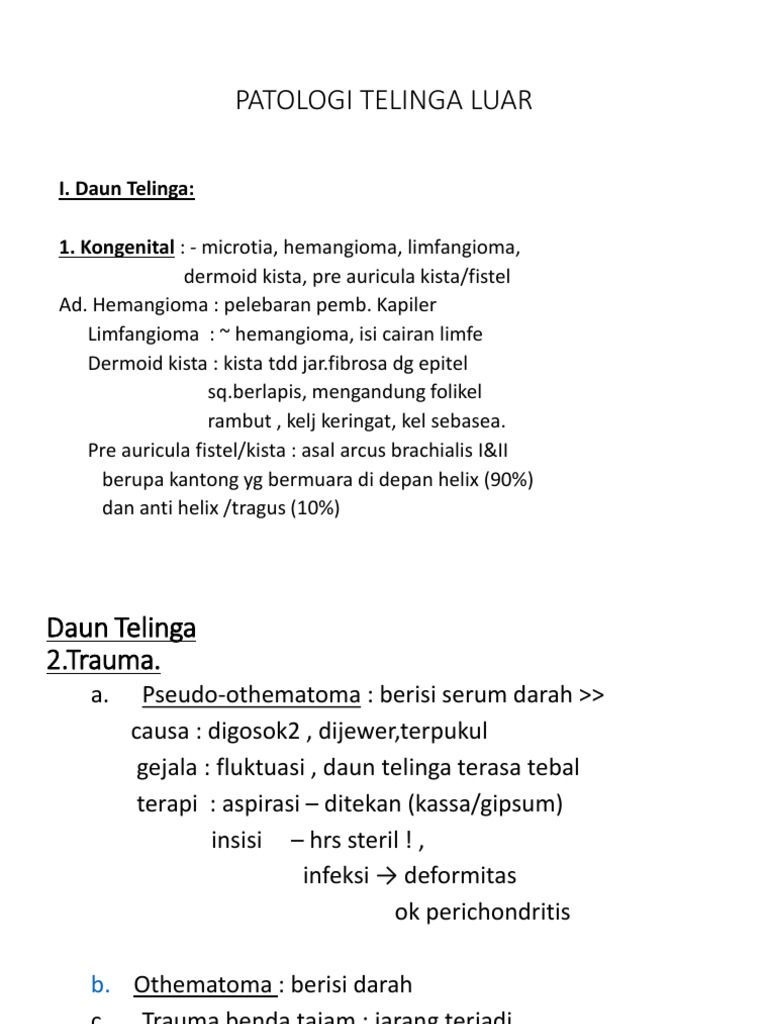 Patologi Telinga Luar | PDF | Kesehatan Holistik