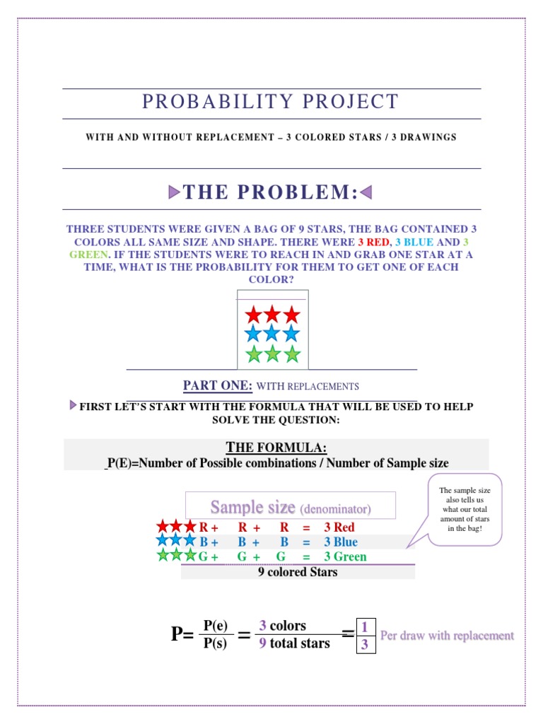 Probability Project | PDF | Odds | Green