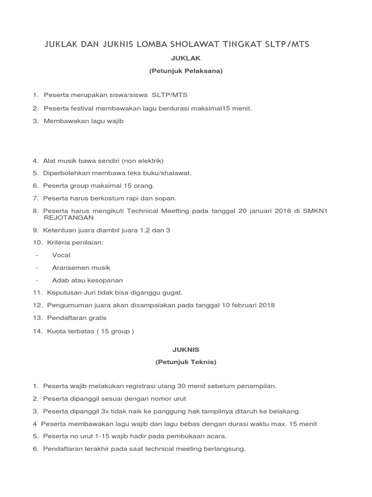 Juklak Juknis Catur | PDF