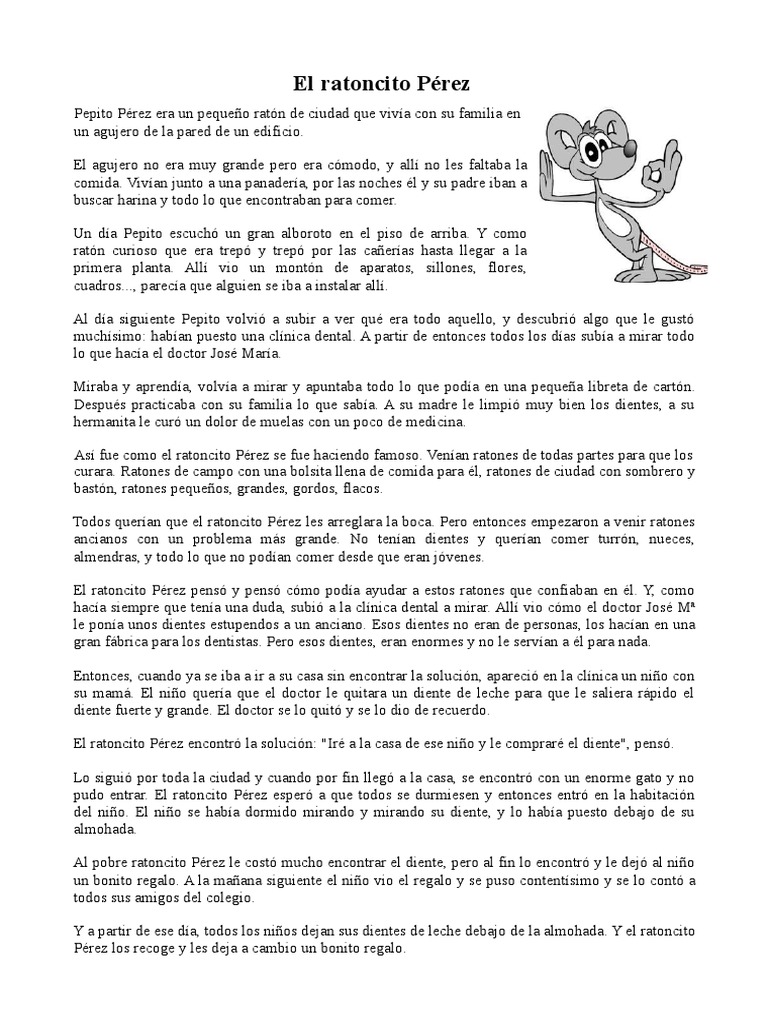 El Ratón Perez | PDF | Hada de los dientes | Ocio