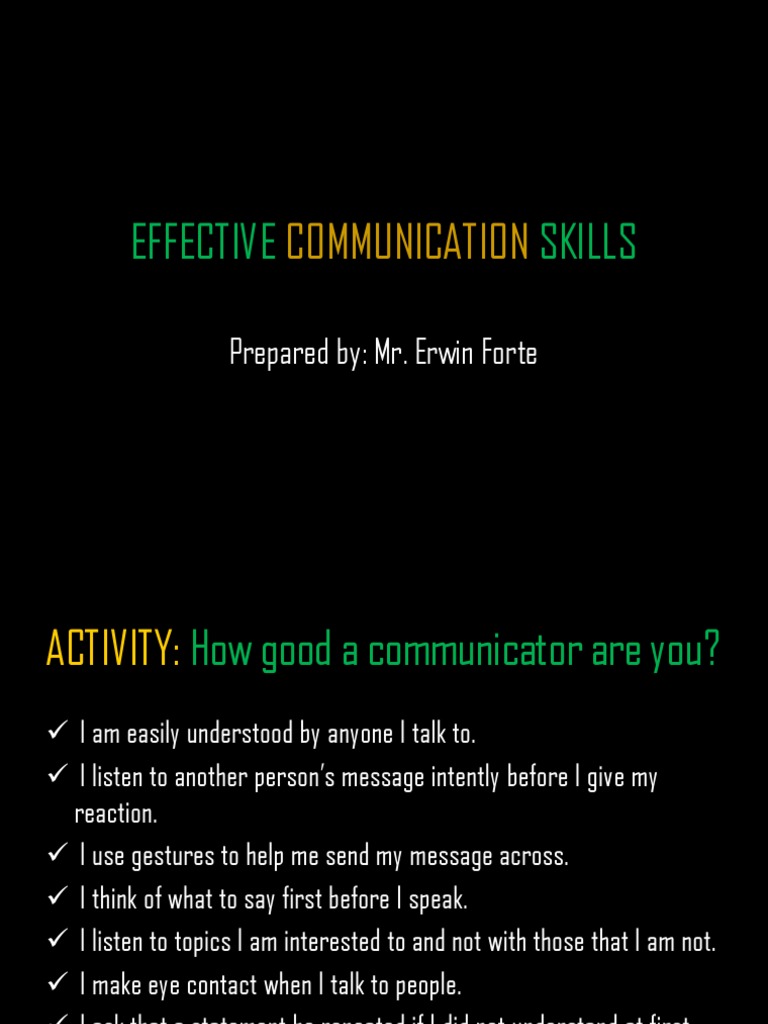 Effective Communication Skills | PDF | Semantics | Anger