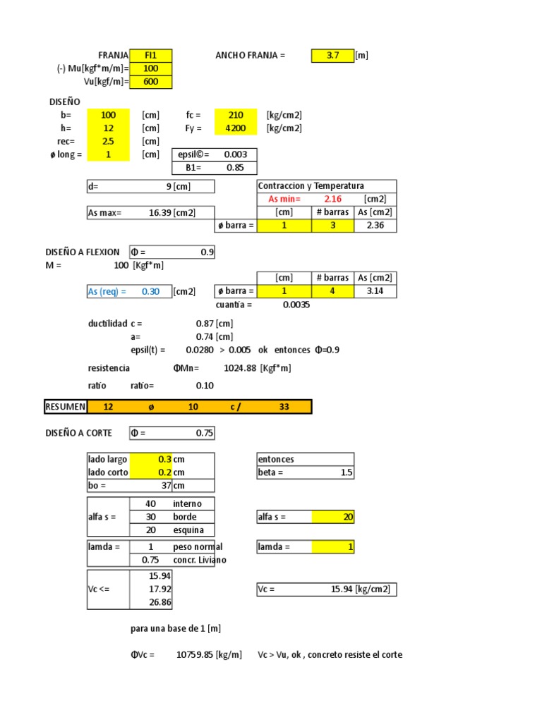 Diseño Losa Inclinada | PDF | Masa | Unidades de medida