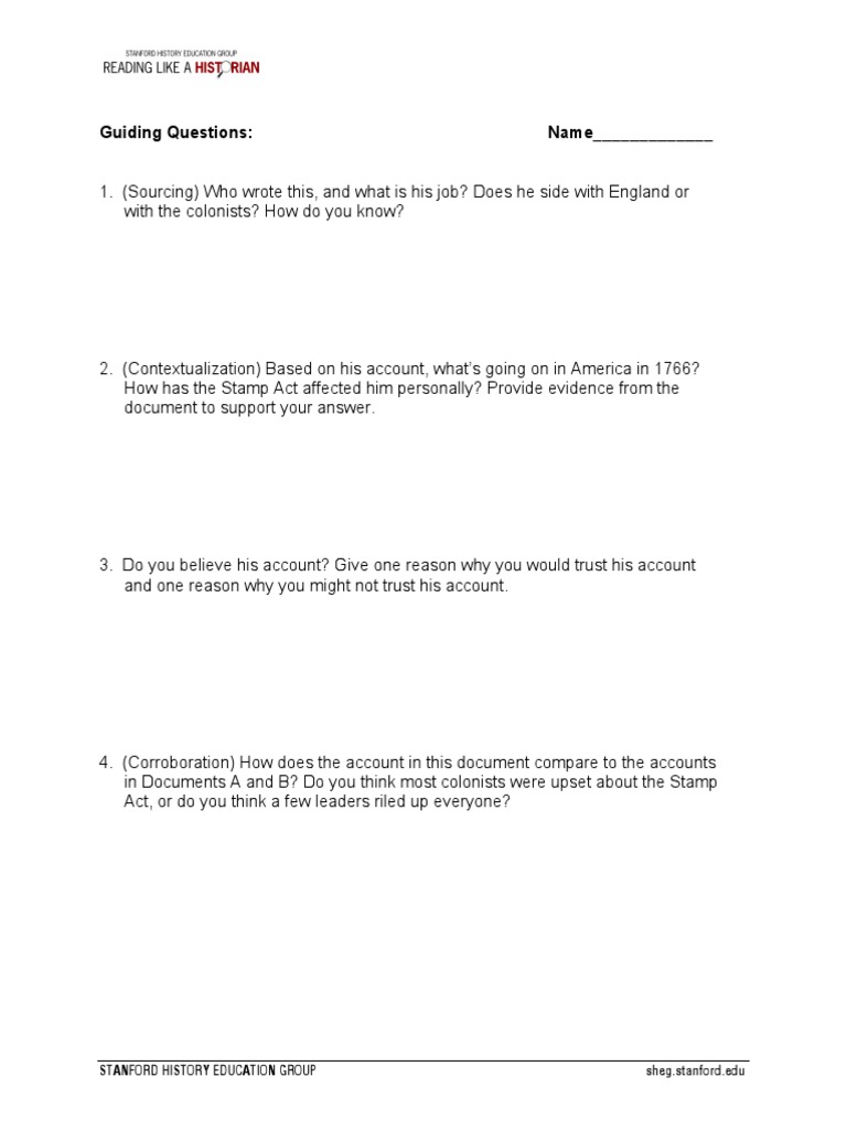 Stamp Act Lesson Plan | PDF | Politics