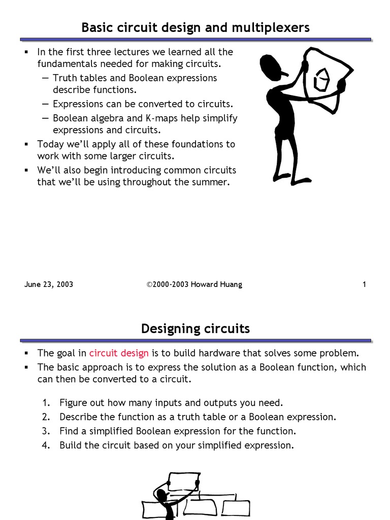 04 Basic Circuit Design and Multiplexers | PDF | Electrical Engineering ...