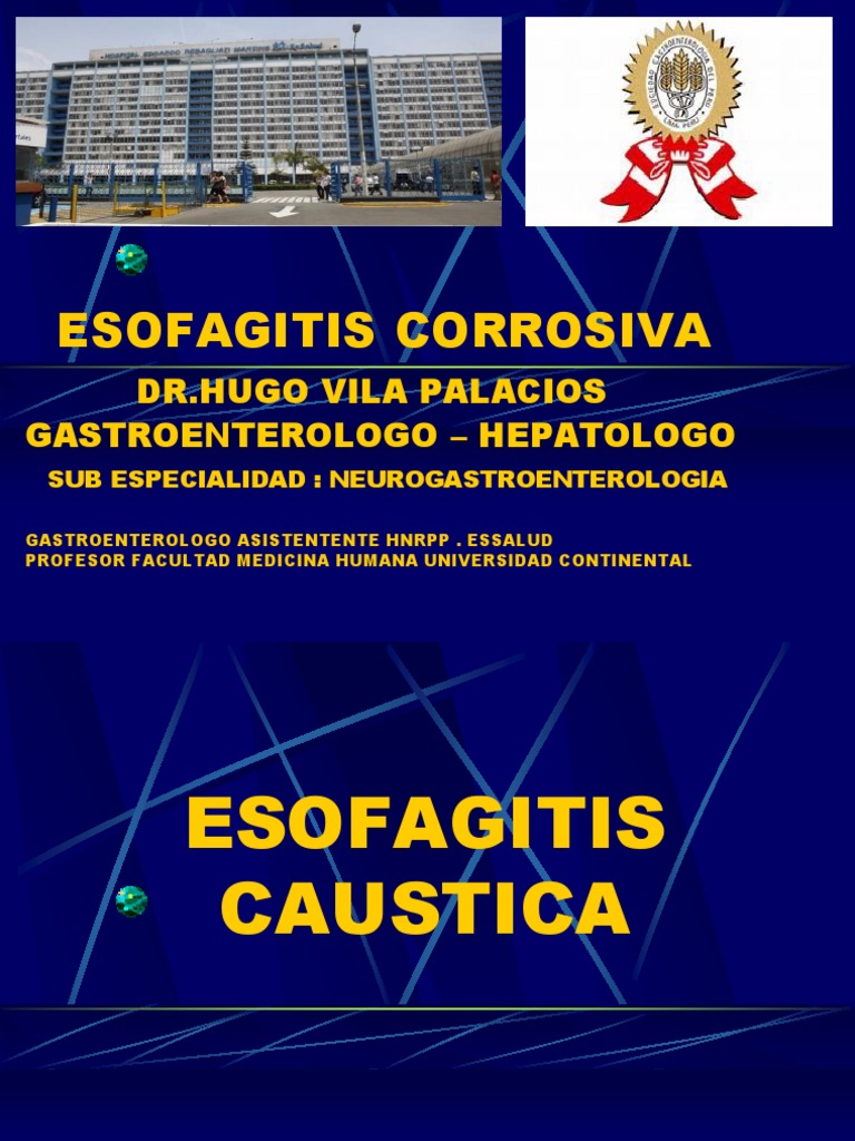 Clase N°9 - Esofagitis Corrosiva | PDF | Endoscopia | Cáncer de esófago