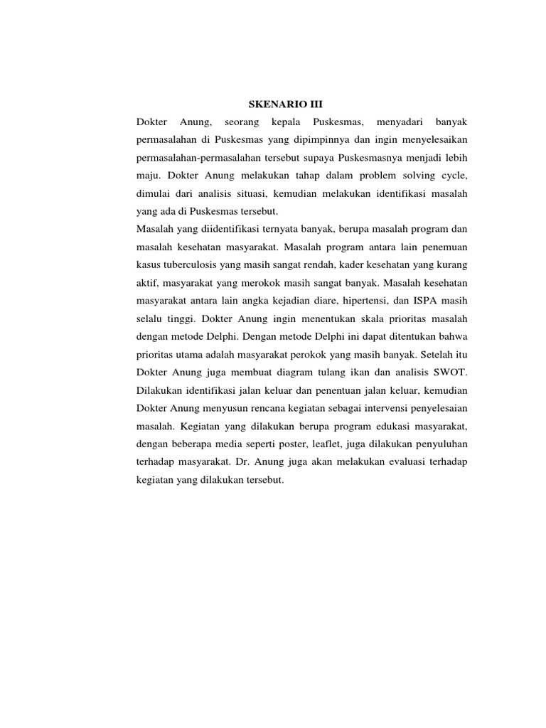 Laporan Tutorial Skenario 3 2018 | PDF