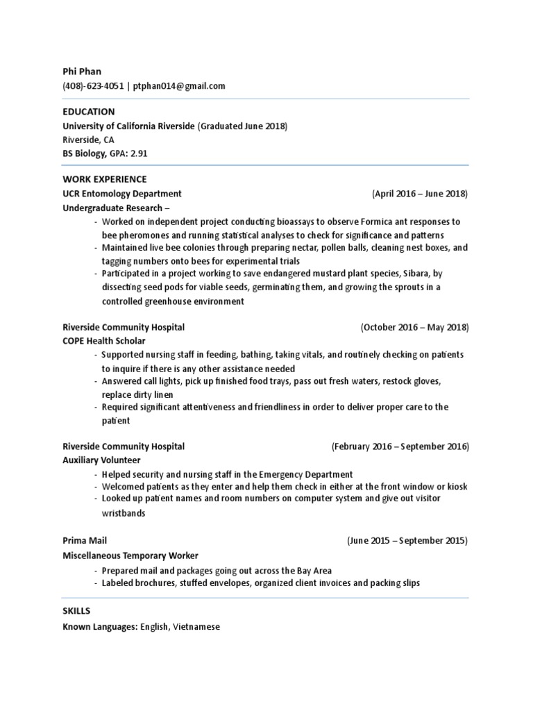 Resume 1 | PDF | Bees | Ant