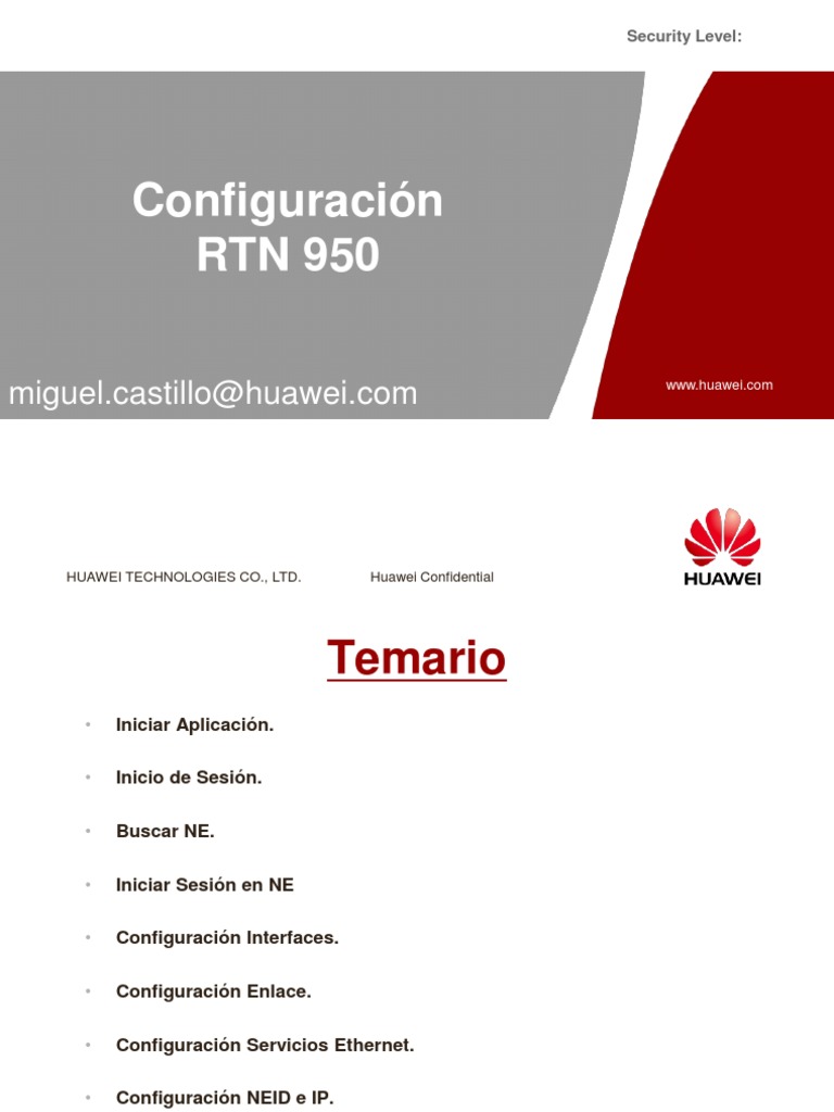 Configuracion RTN 950 - v4 | PDF | Redes | Protocolos de internet