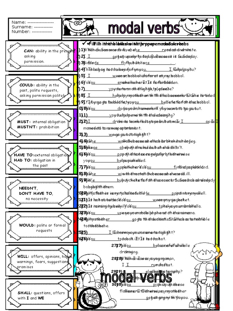 Modal Verbs1 Grammar Guides 20275 | PDF | Linguistic Morphology | Syntax