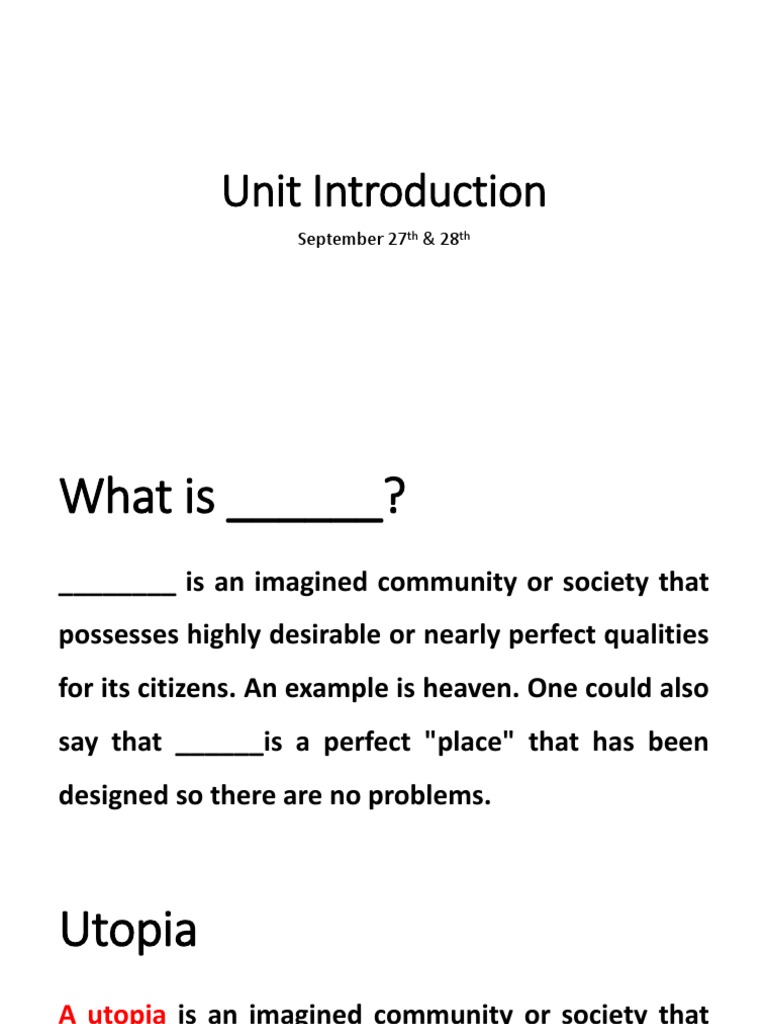 Dystopian Unit Intro | PDF | Career & Growth | Social Science