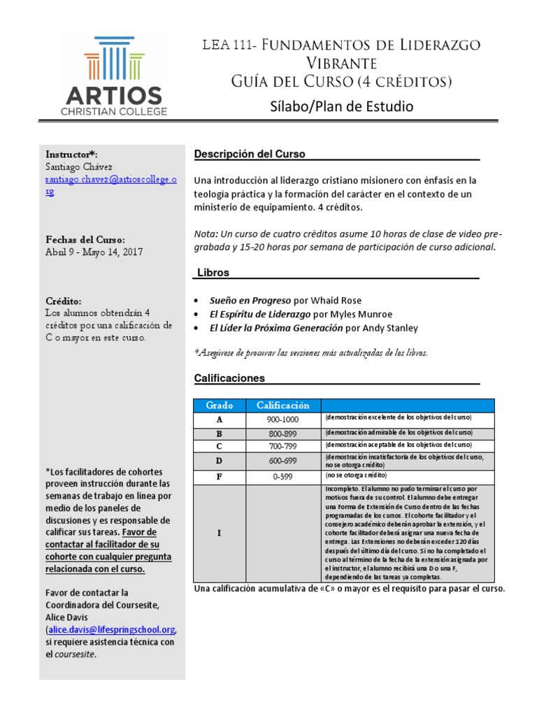 Ejemplo Syllabus | PDF | Prueba (evaluación) | Lectura (proceso)