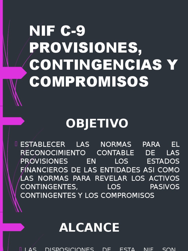Nif C-9 Provisiones, Contingencias y Compromisos | PDF | Sociedad de responsabilidad limitada ...