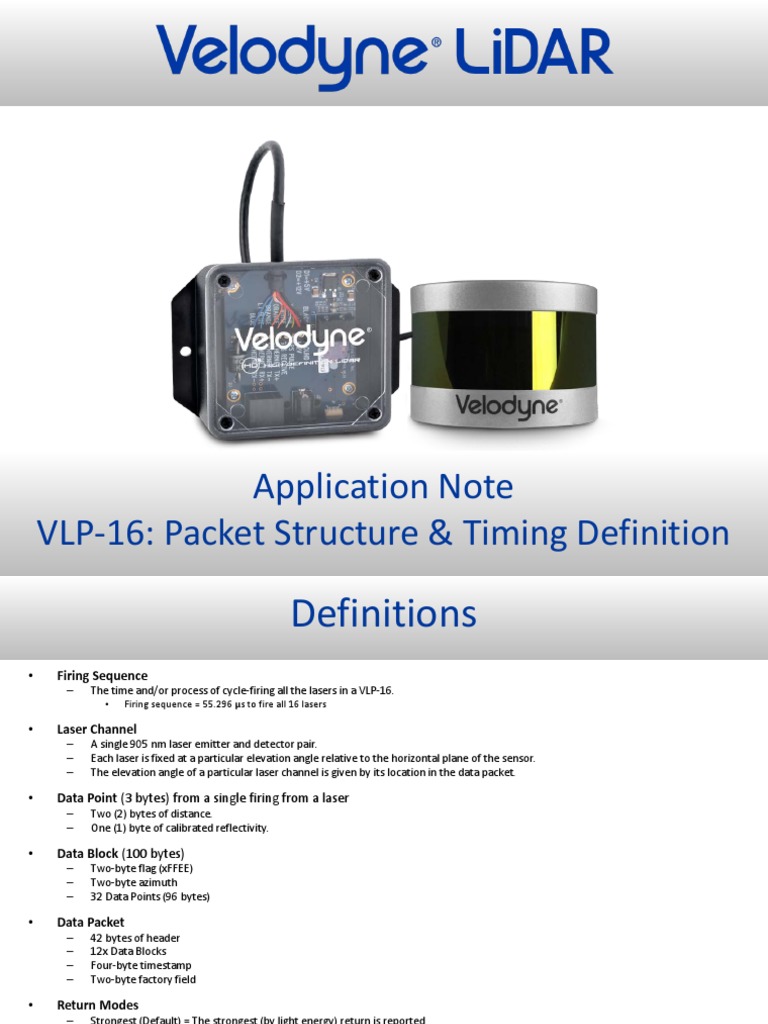 VLP-16 LiDAR Packet Structure Guide | PDF | Significant Figures | Lidar