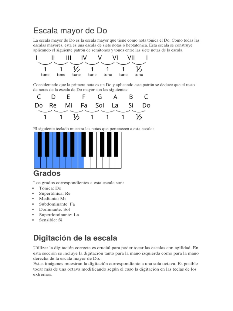 Escala Mayor de Do | PDF