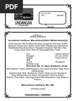 Contoh Undangan Haul Keluarga | PDF
