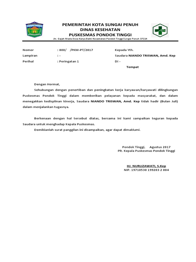 Surat Teguran | PDF