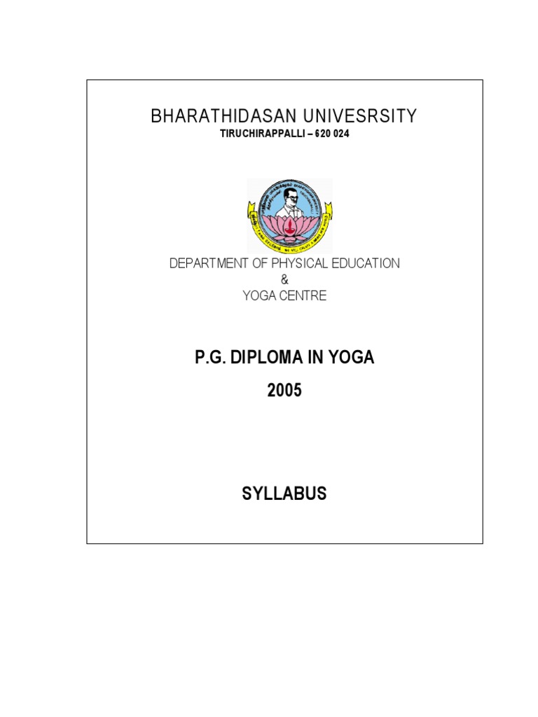Diploma in Yoga Syllabus Overview | PDF | Yoga | Asana