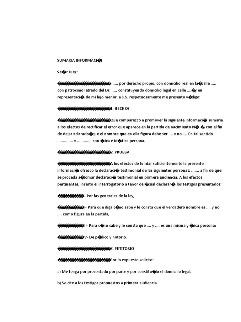 Sumaria Informaci | PDF | Documentos oficiales | Gobierno y personalidad