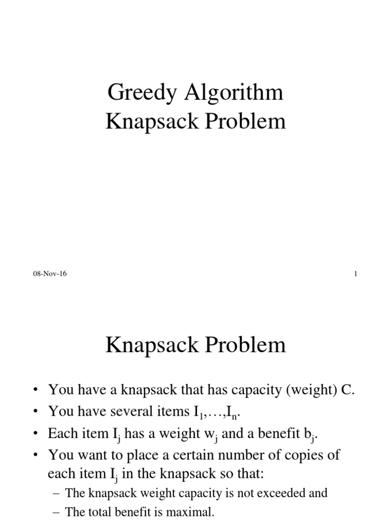 Greedy Knapsack | PDF | Mathematics Of Computing | Mathematical Analysis