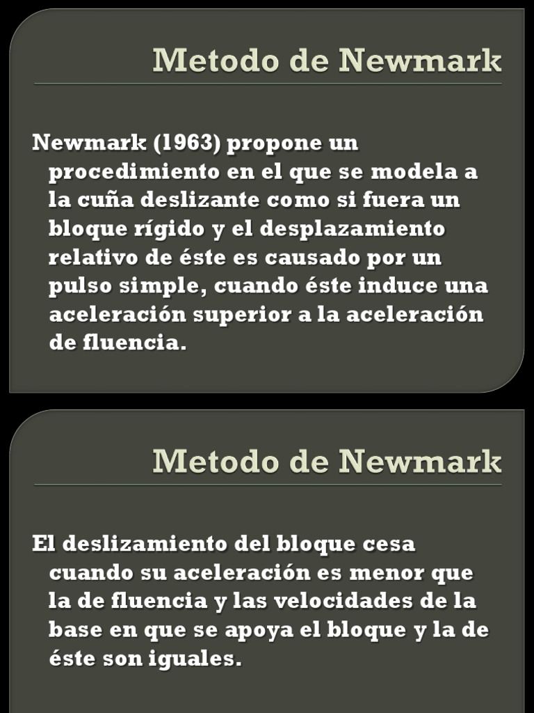 Metodo de Newmark | PDF