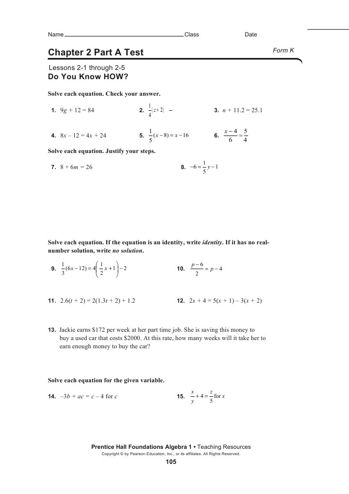 Alg 1 Chapter 2 Test Review | PDF | Business