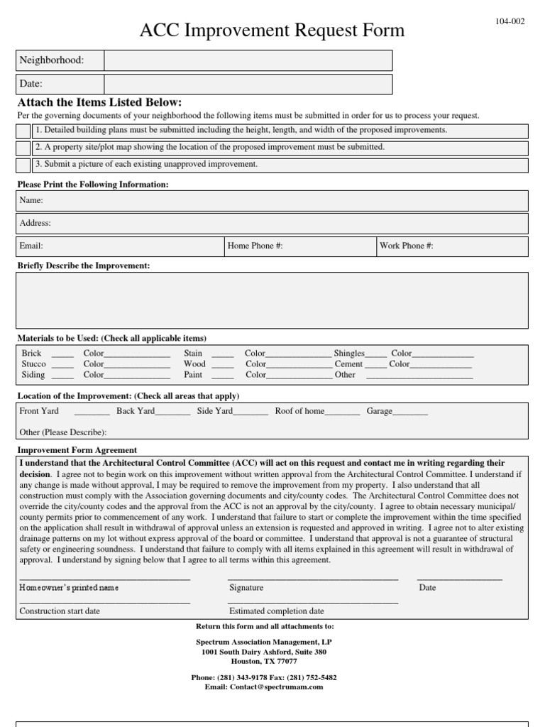 ACC Form | PDF | Building Engineering | Nature