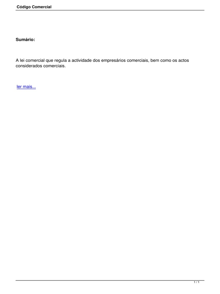 Codigo Comercial | PDF