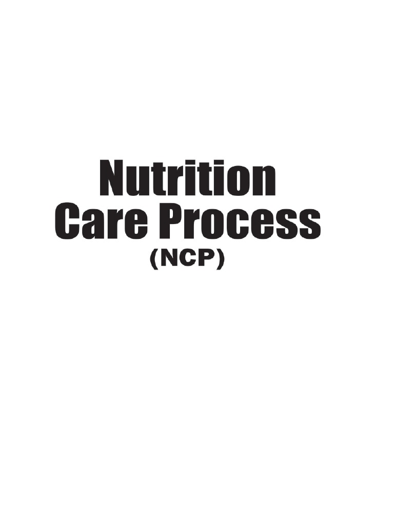 Nutrition Care Process NCP PDF | PDF