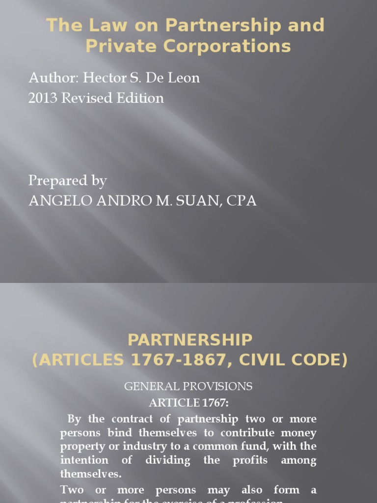 Article 1767-1768 | PDF | Partnership | Profession