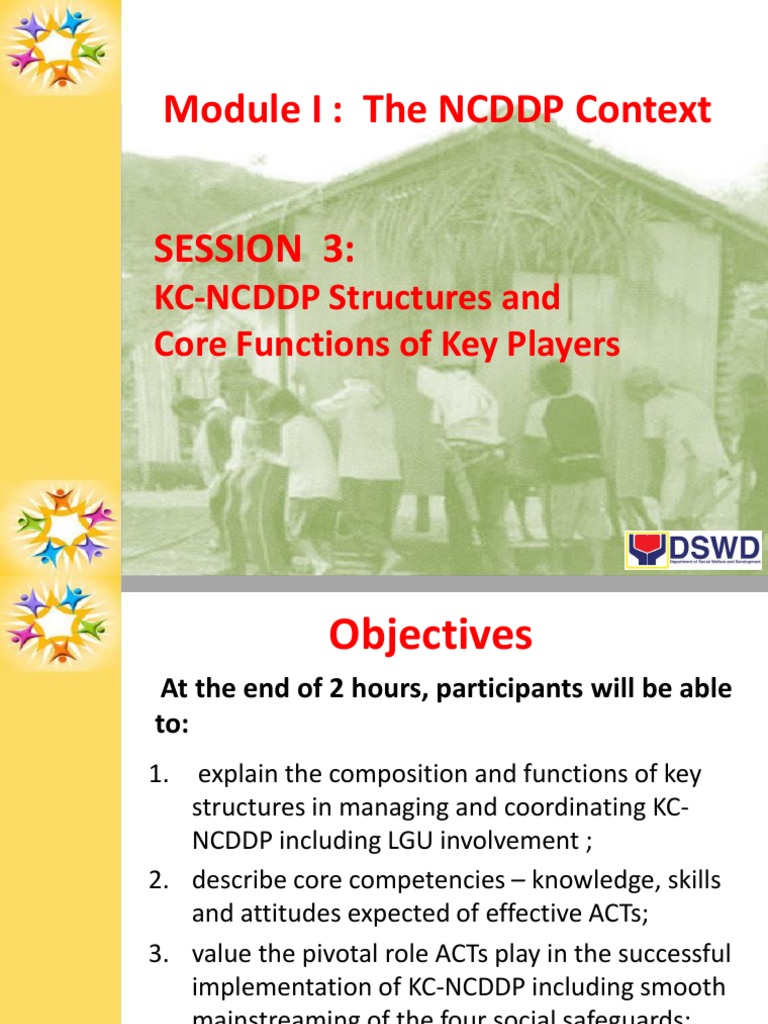 Module I: The NCDDP Context: KC-NCDDP Structures and Core Functions of ...