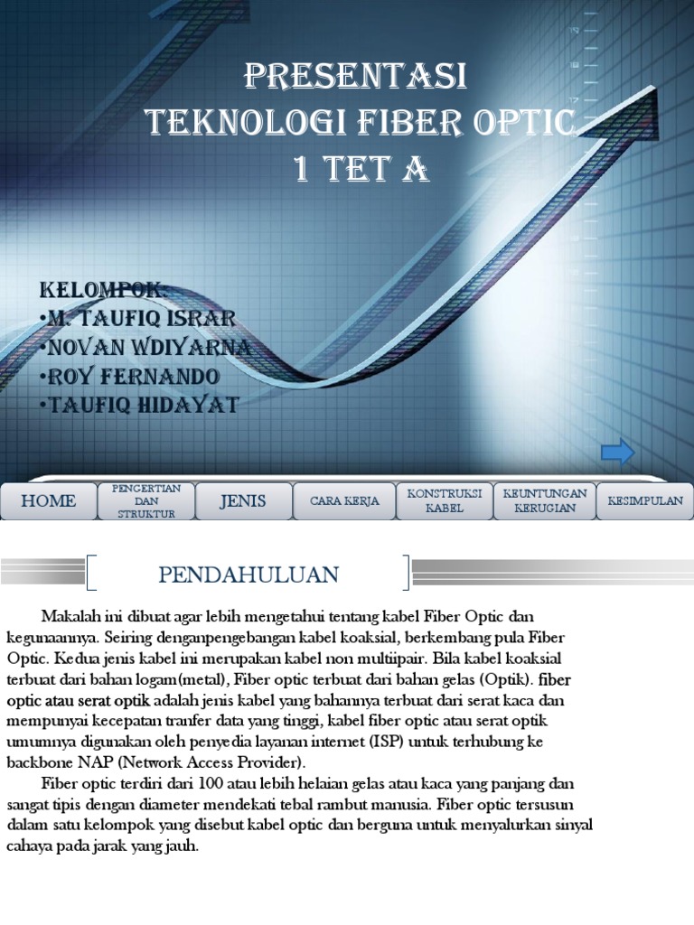 Presentasi PTT Fiber Optic | PDF | Griya & Taman | Komputer