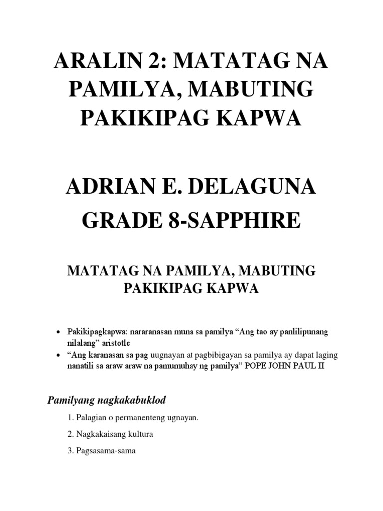 Aralin 2 | PDF