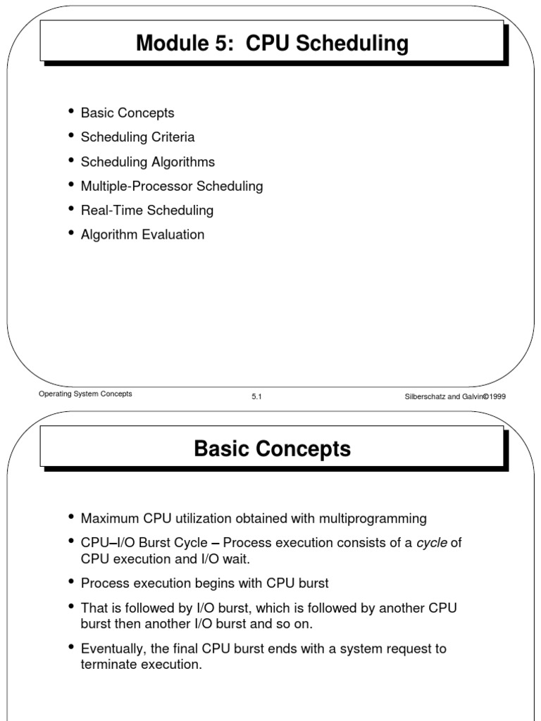 CH 5 | PDF | Scheduling (Computing) | Process (Computing)