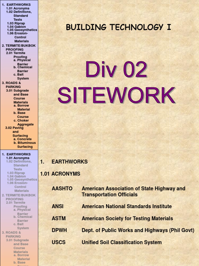SITEWORKS | Download Free PDF | Building Engineering | Civil Engineering